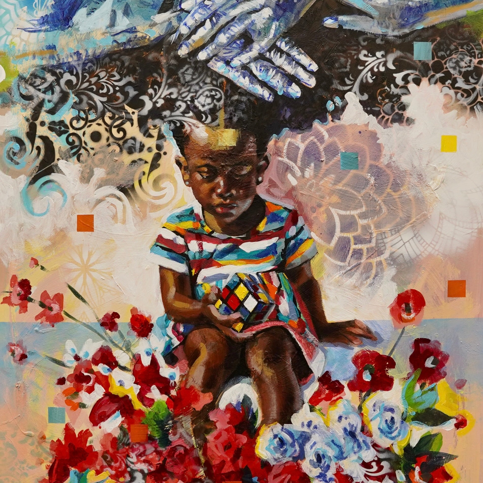 Angels Watching Over Me (Grandmas Hands) | Waterkolours Fine Art ...